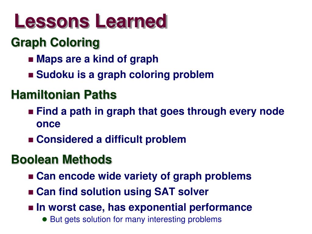 Ppt Solving Graph Problems With Boolean Methods Powerpoint Presentation Id1172260