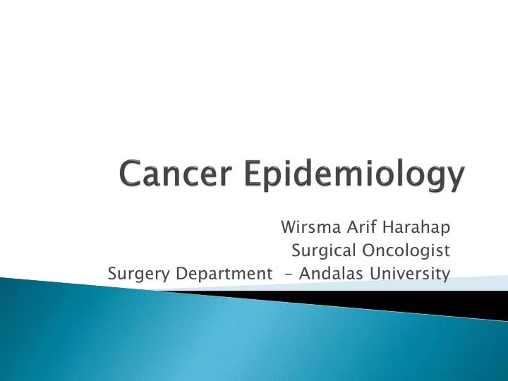 PPT - Cancer Epidemiology PowerPoint Presentation, free download - ID ...