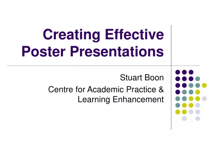 PPT - Creating Effective Poster Presentations PowerPoint Presentation ...