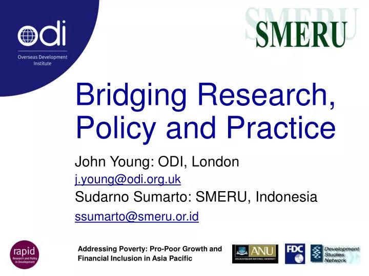 PPT - Bridging Research, Policy and Practice PowerPoint Presentation, free download - ID:1176237
