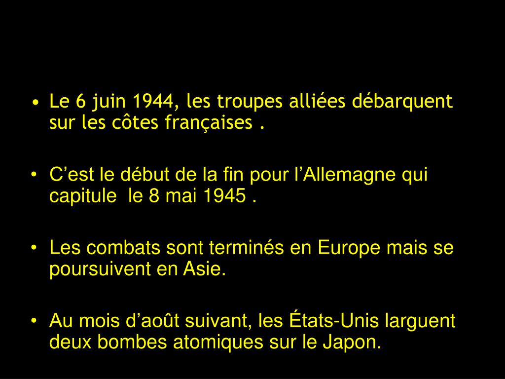 PPT - La Deuxième Guerre Mondiale PowerPoint Presentation, free ...