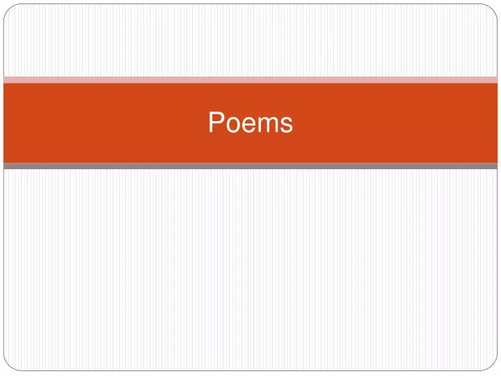 PPT - Poems PowerPoint Presentation, free download - ID:1178118