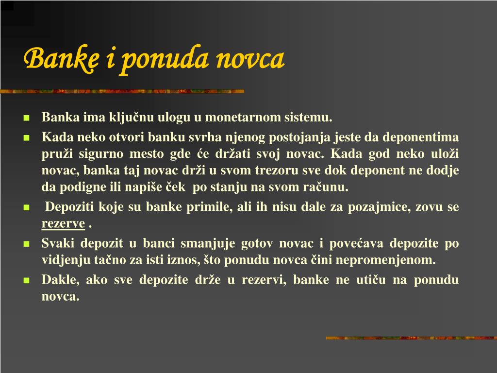 PPT - Seminarski rad Predmet: Ekonomija Tema: Monetarni sistem ...