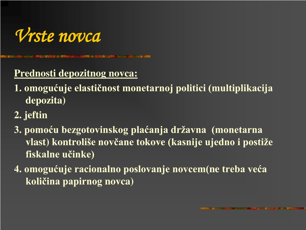 PPT - Seminarski rad Predmet: Ekonomija Tema: Monetarni sistem ...