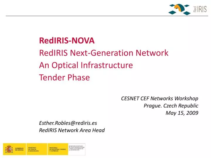 PPT - RedIRIS-NOVA RedIRIS Next-Generation Network An Optical ...