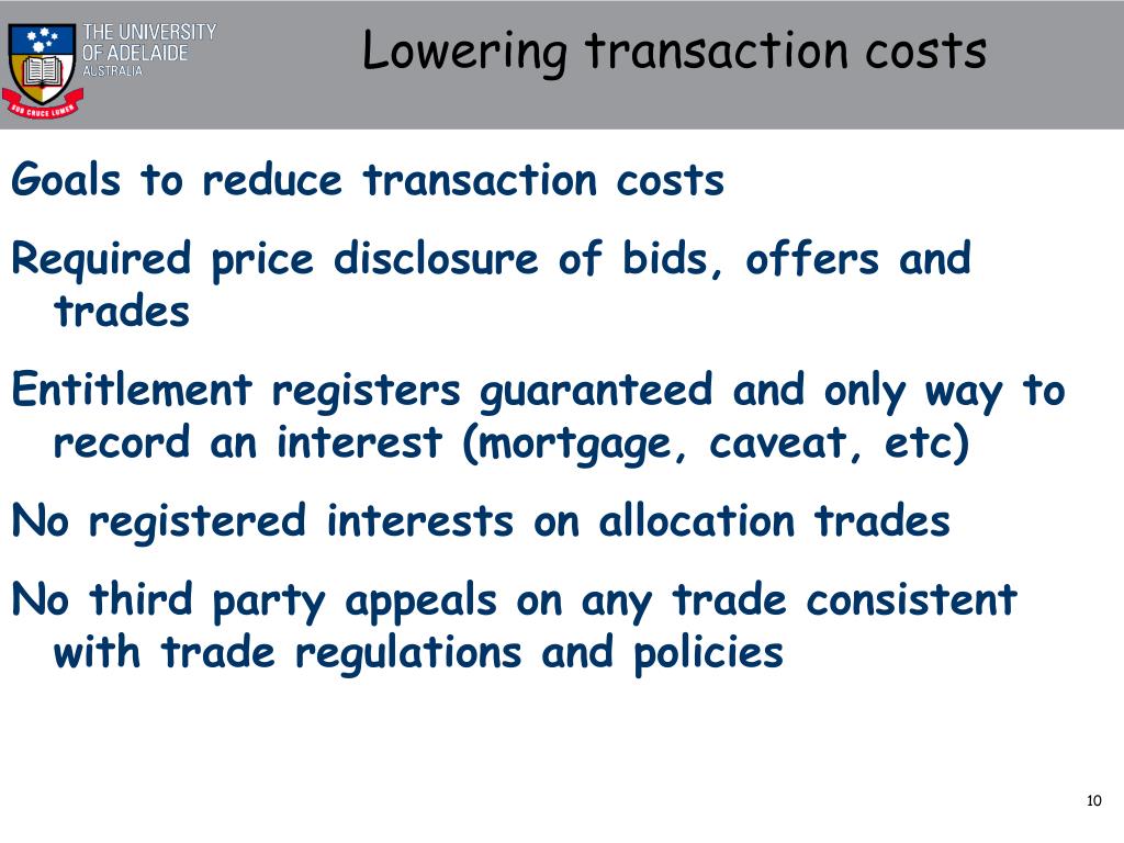 PPT - Unbundling water rights Lowering transaction costs in Australia’s ...