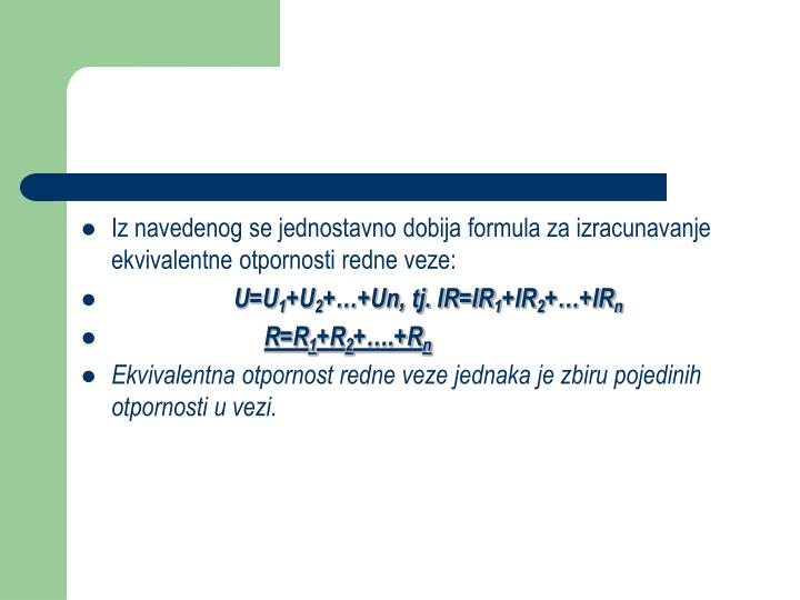 PPT - REDNA I PARALELNA VEZA OTPORNIKA PowerPoint Presentation - ID:1181050