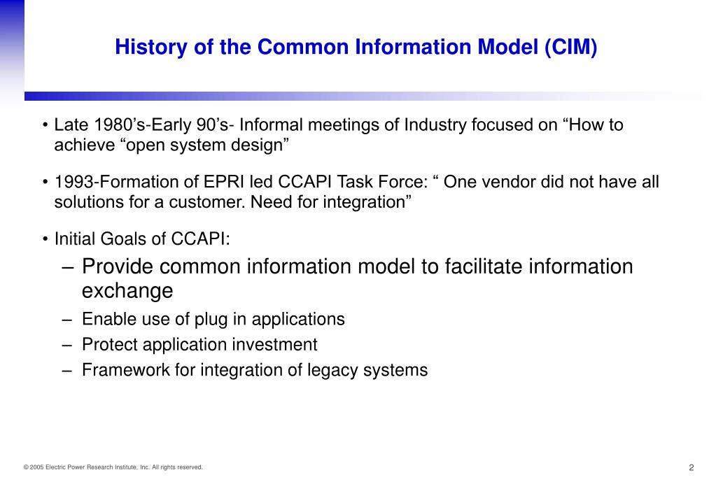 PPT - The Common Information Model (CIM) accepted/implemented Globally ... PPT - The Common Information Model (CIM) accepted/implemented Globally ...
