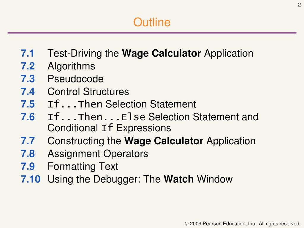 Ppt Wage Calculator Application Introducing Algorithms Pseudocode And Program Control