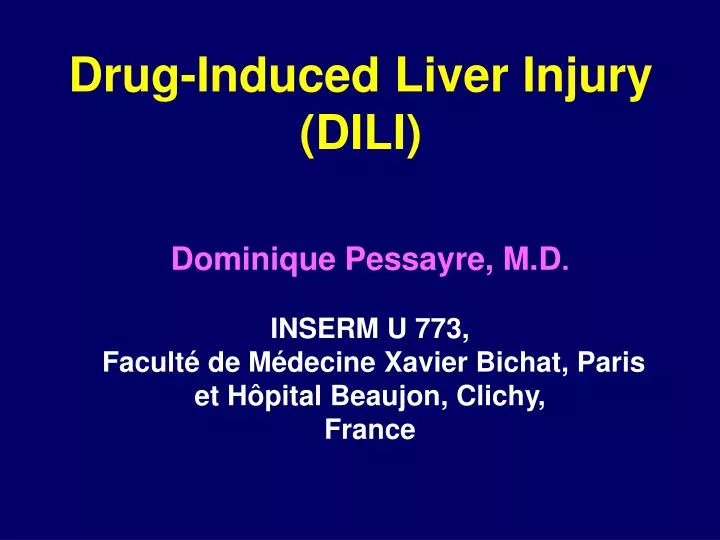 PPT - Drug-Induced Liver Injury (DILI) PowerPoint Presentation, free ...