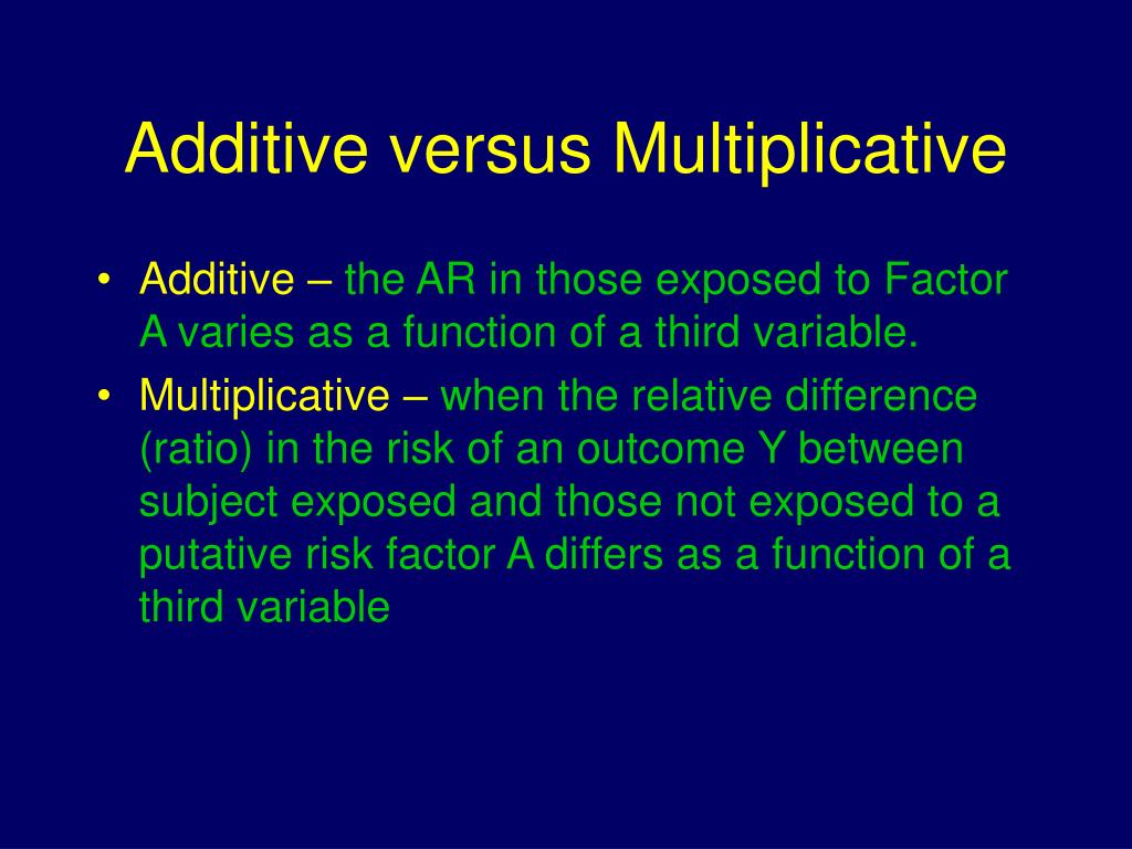 Additive Vs Multiplicative Effect Modification Information