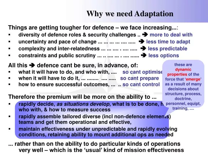 PPT - Why we need Adaptation PowerPoint Presentation, free download ...