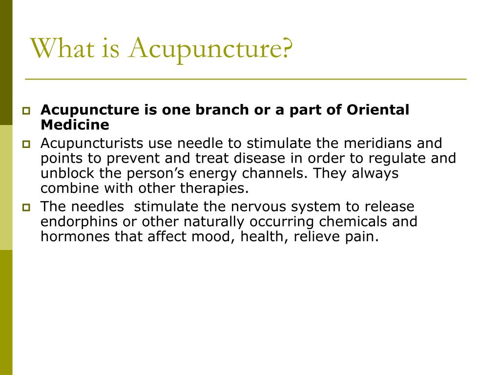 PPT - Introduction to Acupuncture &Oriental Medicine Philosophies ...