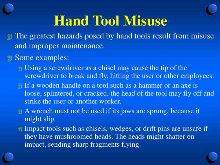 PPT - Hand and Power Tool Safety PowerPoint Presentation - ID:1187348
