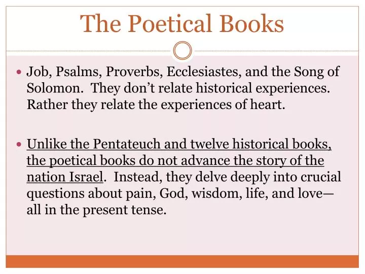 PPT - The Poetical Books PowerPoint Presentation, free download - ID ...