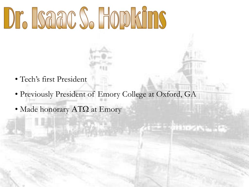 PPT - The Establishment of Fraternities at Georgia Tech PowerPoint ...