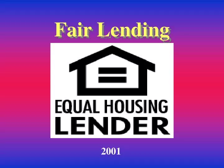 PPT - Fair Lending PowerPoint Presentation, free download - ID:1191188