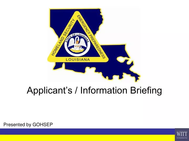 PPT - Applicant’s / Information Briefing PowerPoint Presentation, free ...