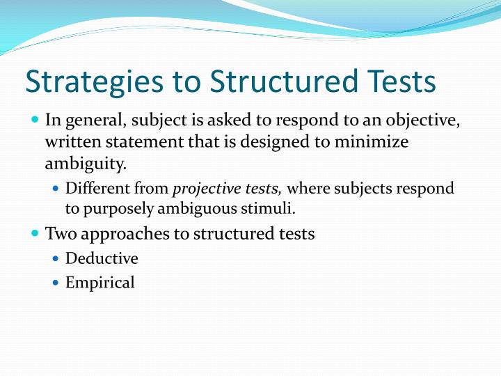 PPT - Structured Personality Tests PowerPoint Presentation - ID:1191311