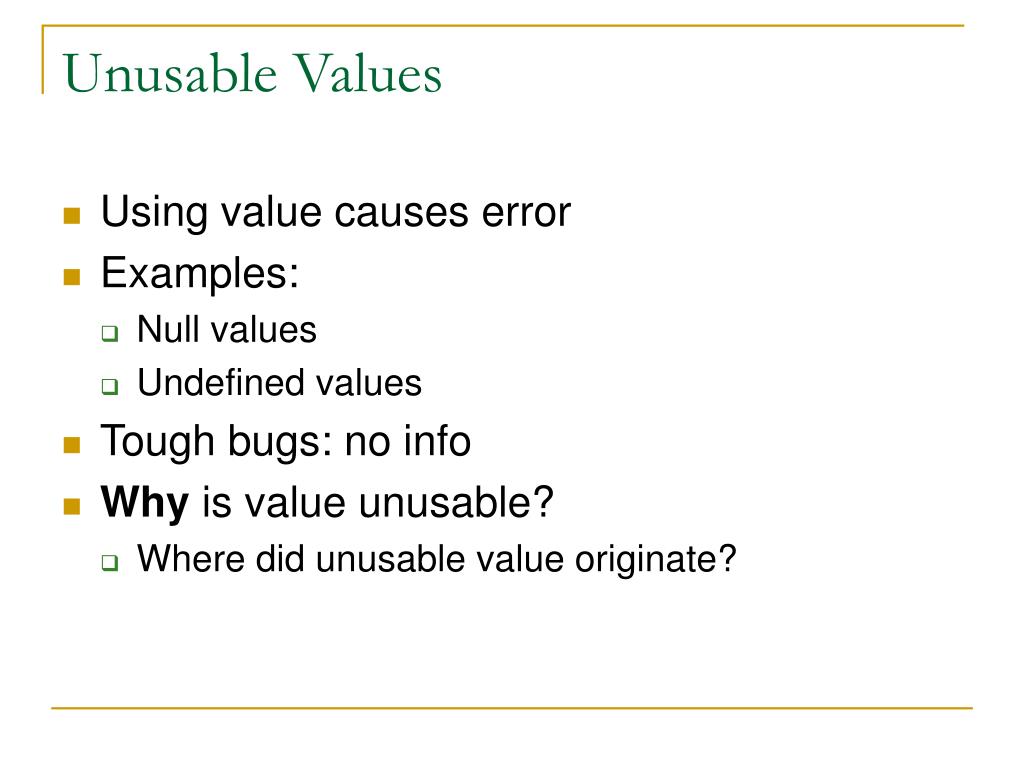 Ppt Tracking Bad Apples Reporting The Origin Of Null And Undefined Value Errors Powerpoint