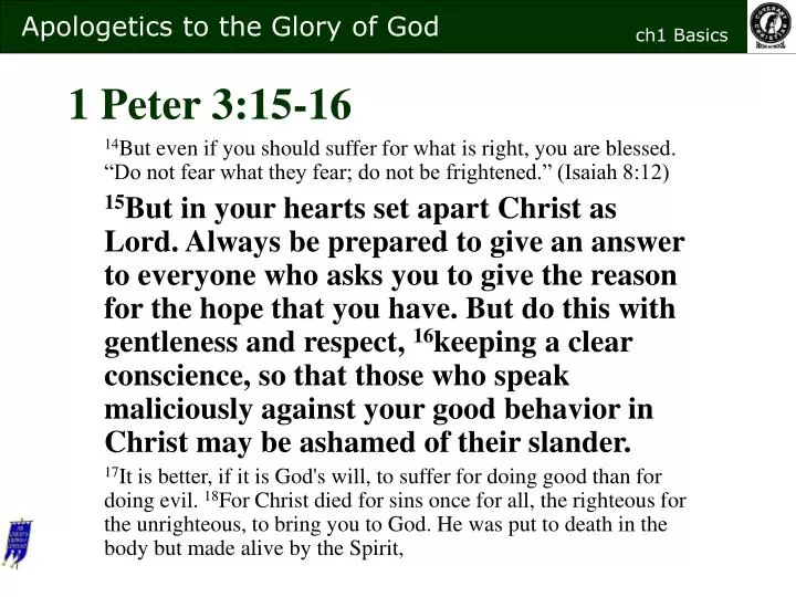 PPT - 1 Peter 3:15-16 PowerPoint Presentation, free download - ID:1192225