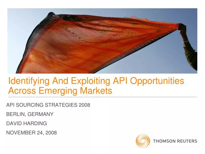 PPT - Identifying And Exploiting API Opportunities Across Emerging ...