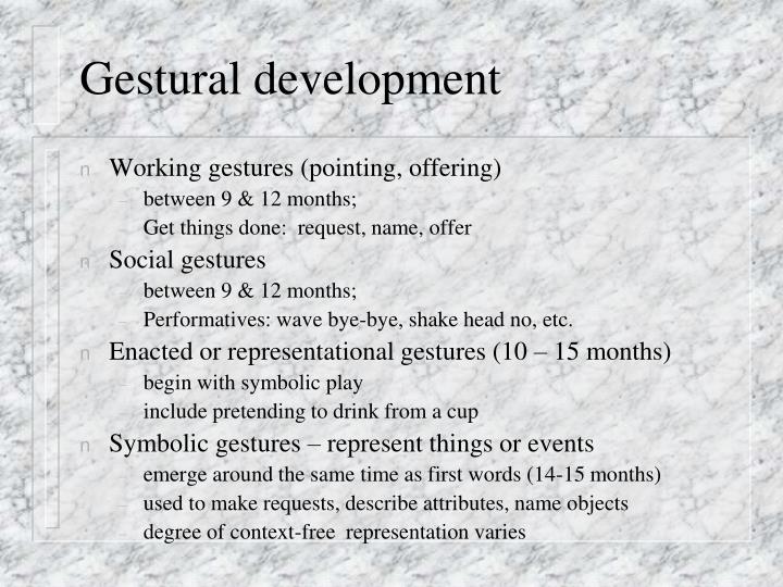 PPT - Infant conventional gestures PowerPoint Presentation - ID:1194328