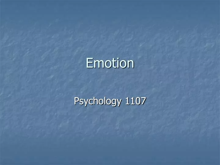 PPT - Emotion PowerPoint Presentation, free download - ID:1195930