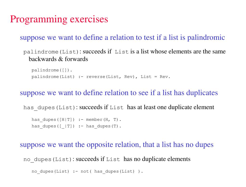 Ppt More Prolog Test Vs Find Built In Predicates List Operations Member Append Nth0