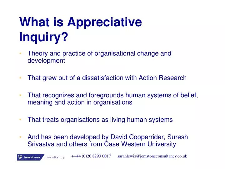 PPT - What is Appreciative Inquiry? PowerPoint Presentation, free ...