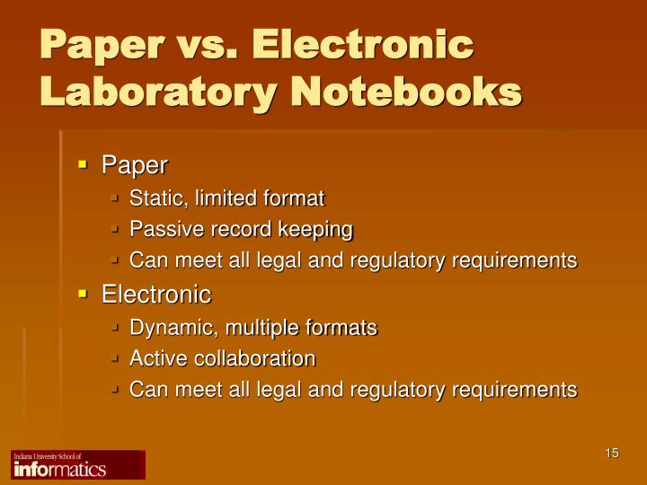 PPT - Electronic Laboratory Notebooks PowerPoint Presentation - ID:1199668