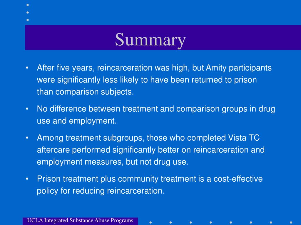 PPT - Amity In-Prison Therapeutic Community: Five-Year Outcomes ... PPT - Amity In-Prison Therapeutic Community: Five-Year Outcomes ...