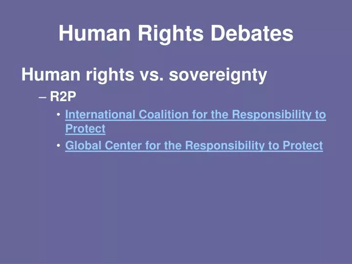 PPT - Human Rights Debates PowerPoint Presentation, free download - ID ...