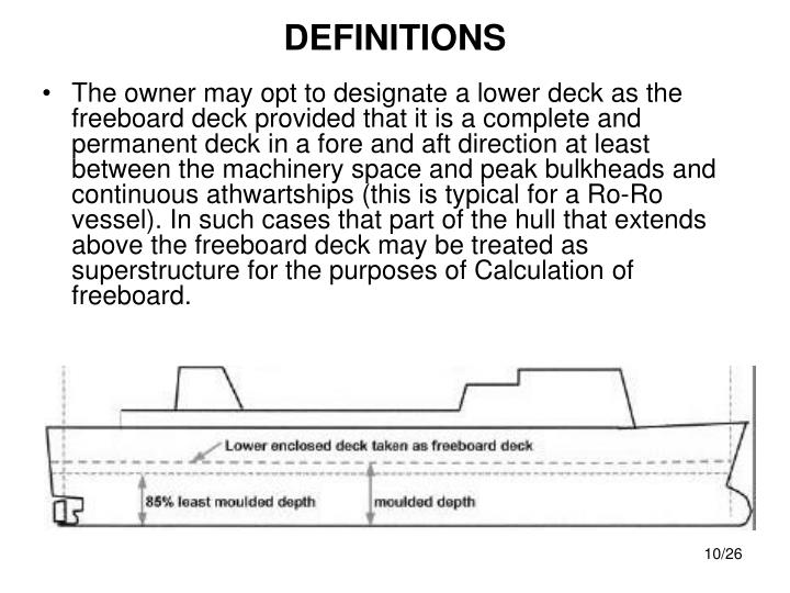 PPT - CALCULATION AND ASSIGNMENT OF FREEBOARD PowerPoint Presentation ...