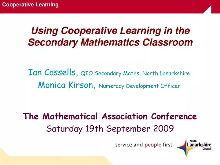 PPT - Using Cooperative Learning in the Secondary Mathematics Classroom ...