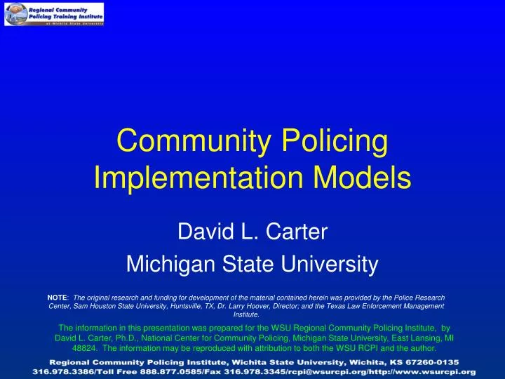 Ppt Community Policing Implementation Models Powerpoint Presentation Id 1201047