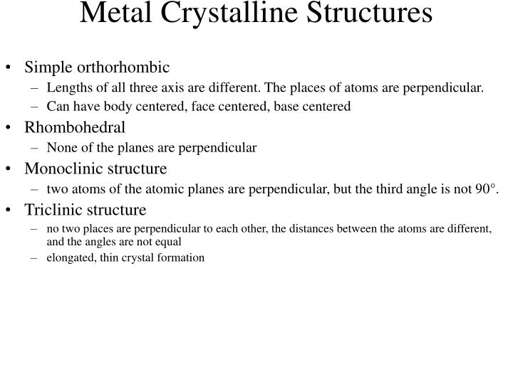 PPT - Chapter 3. Crystalline Structure PowerPoint Presentation - ID:1201218