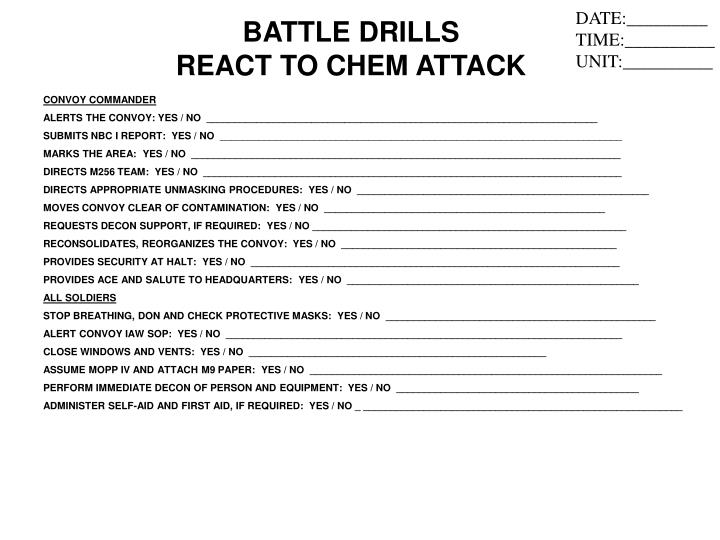 PPT - CONVOY PREPARATION EVALUATION CHECKLIST RECEIVE THE MISSION: YES ...