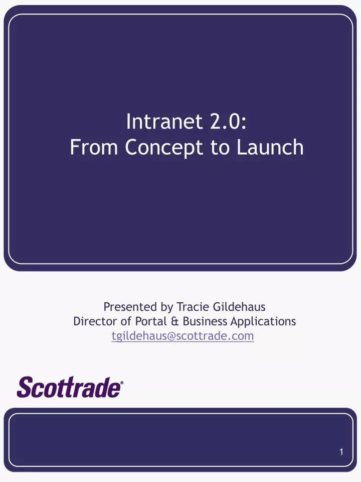 PPT - Intranet 2.0: From Concept to Launch PowerPoint Presentation ...