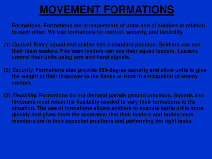 PPT - MOVEMENT TECHNIQUES AND FORMATIONS PowerPoint Presentation - ID ...