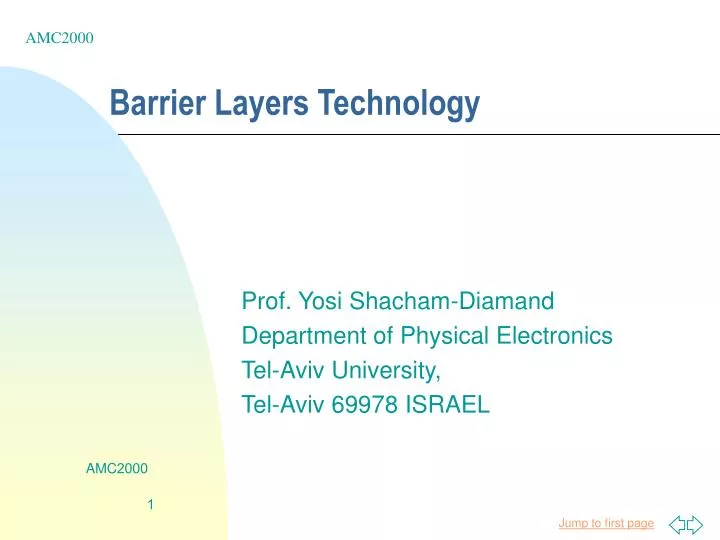 PPT - Barrier Layers Technology PowerPoint Presentation, free download ...