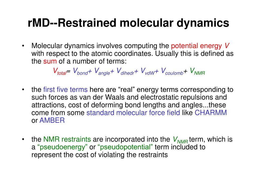 Ppt Solving Nmr Structures Ii Calculation And Evaluation Powerpoint Presentation Id1202047