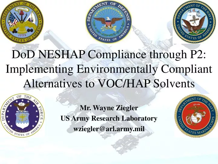 PPT - DoD NESHAP Compliance through P2: Implementing Environmentally ...