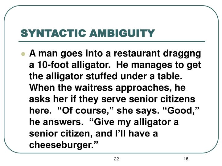 PPT - AMBIGUITY & PUNS see also “Jokes” and “Language Play” PowerPoint ...