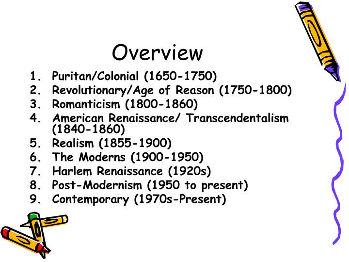 PPT - Annotated Timeline of The American Literary Movement PowerPoint ...