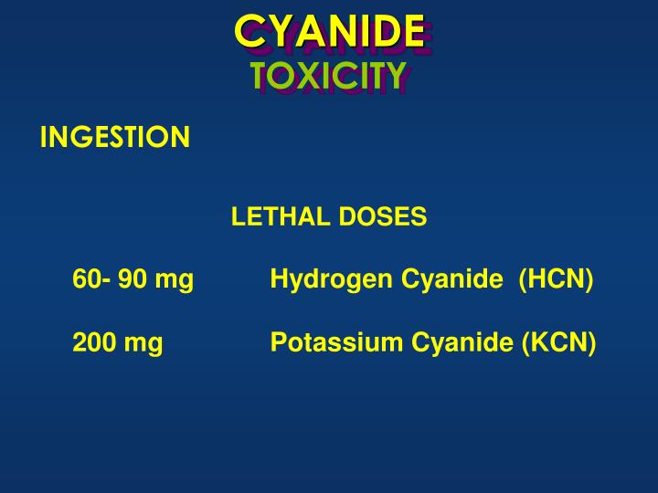 PPT - CYANIDE PowerPoint Presentation - ID:1204334