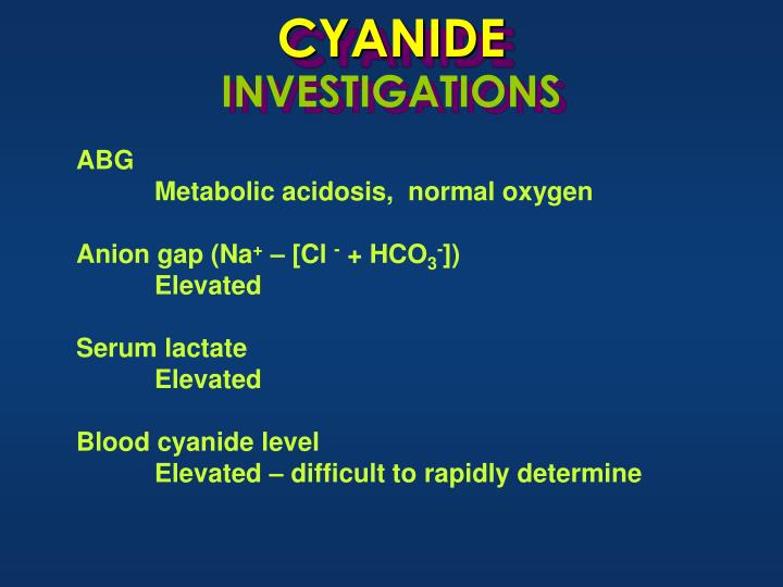 PPT - CYANIDE PowerPoint Presentation - ID:1204334
