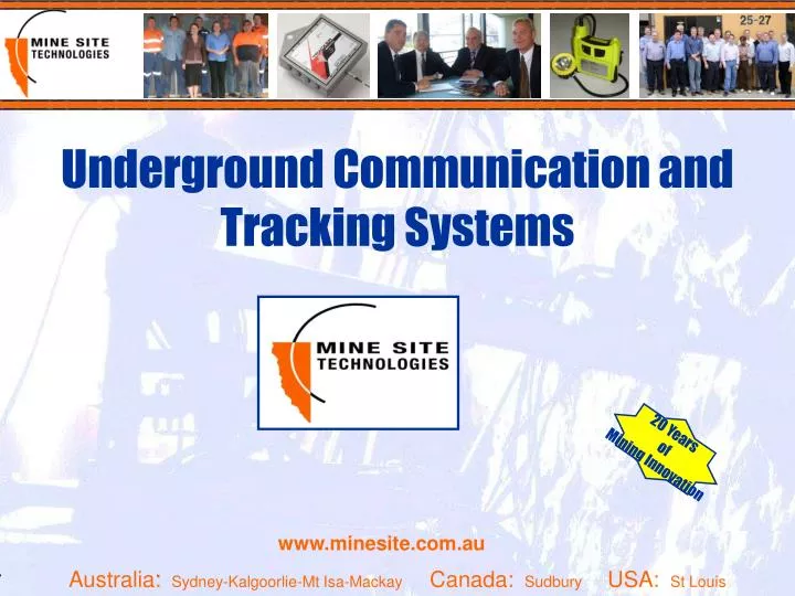 PPT - Underground Communication and Tracking Systems PowerPoint ...