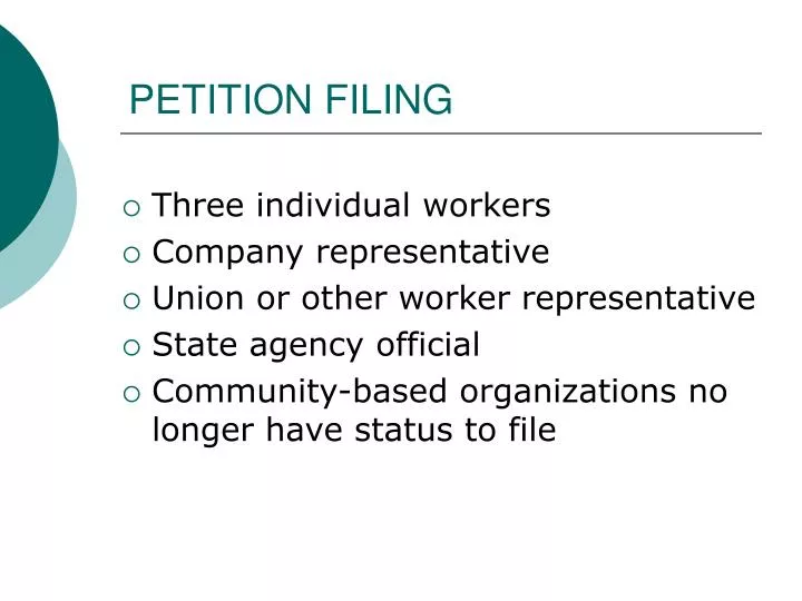 PPT - PETITION FILING PowerPoint Presentation, free download - ID:1204766