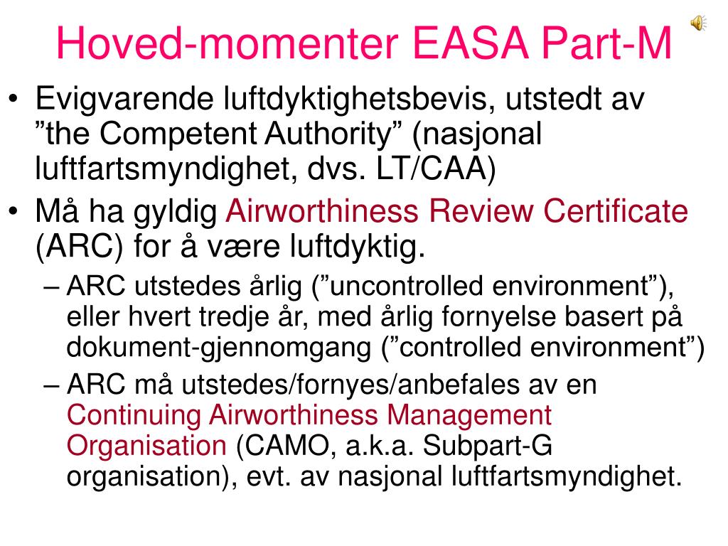 PPT - Understanding EASA Part-M Maintenance Regulations PowerPoint ...